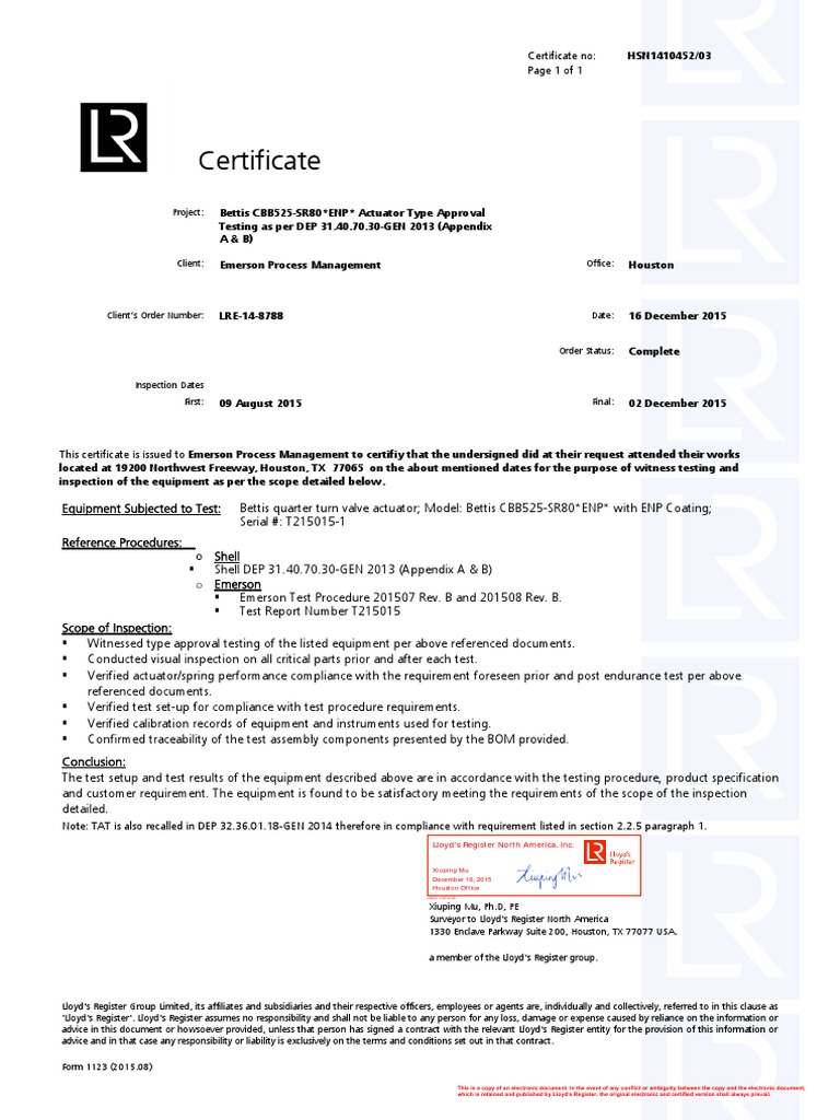 Certificate: Certificate No: Page 1 of 1 | PDF | Common Law | Justice