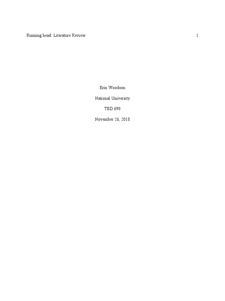 Lit Review Week 1 | PDF | Understanding | Concept