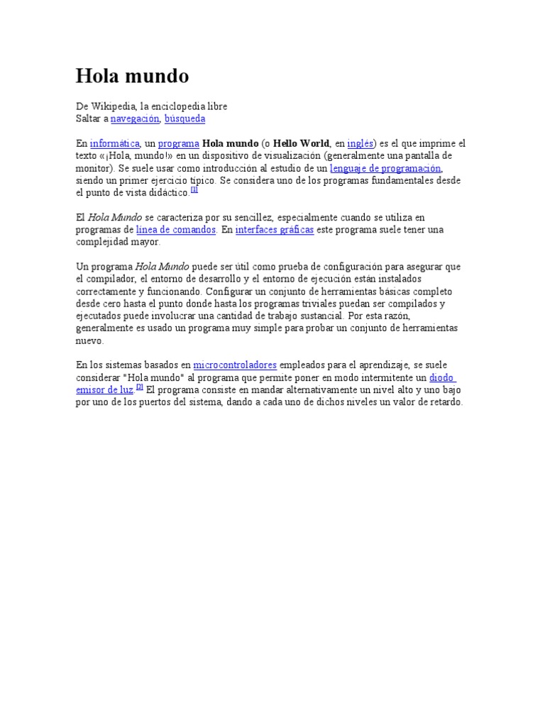 Hola Mundo | PDF | Negocios | Informática