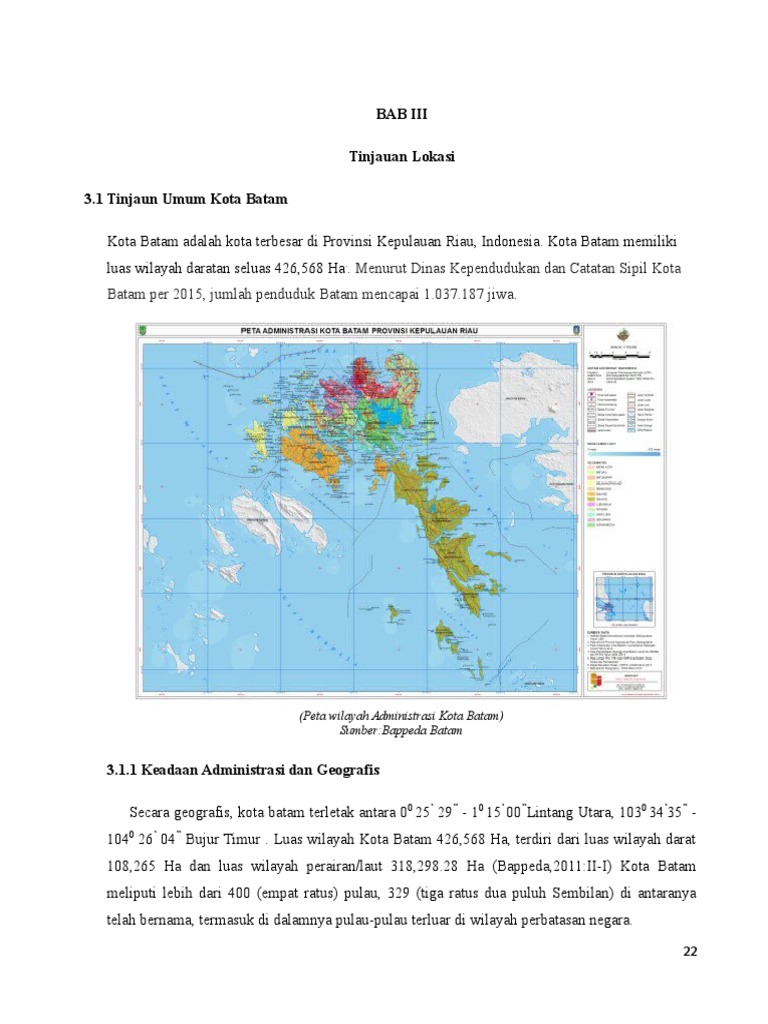 Luas dan Peta Kota Batam | PDF | Sains & Matematika