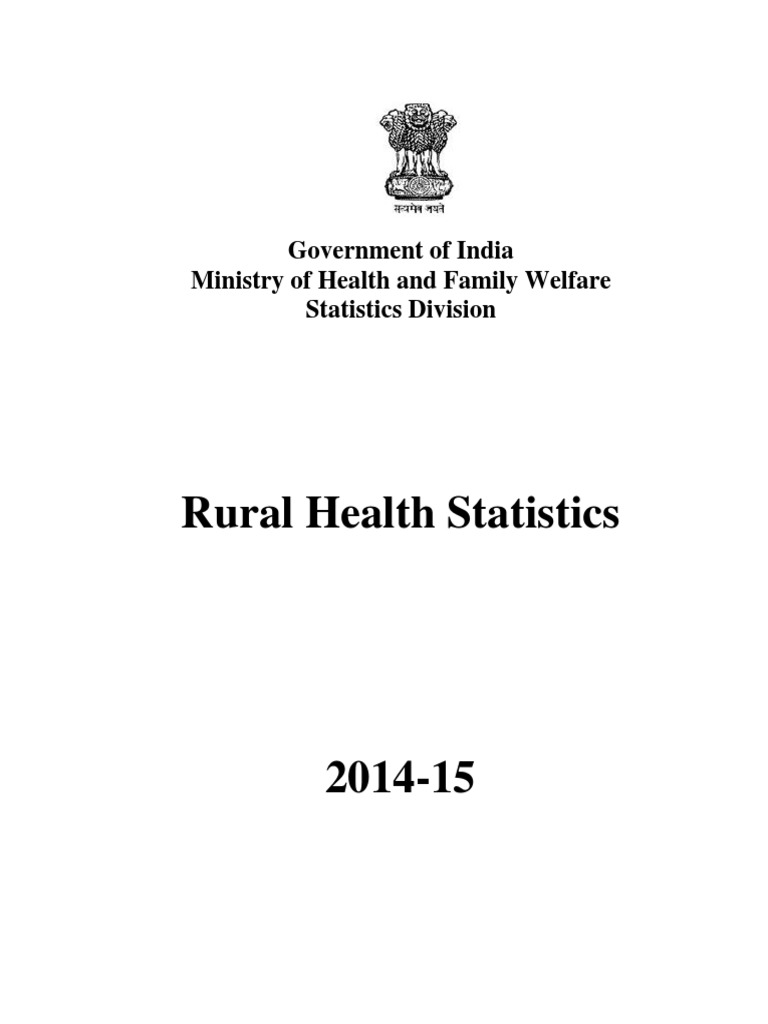 Rural Health Statistics: Government of India Ministry of Health and ...