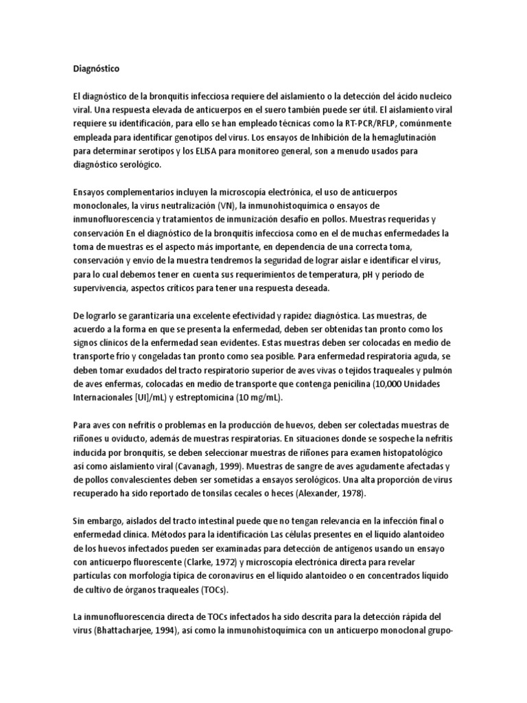 Diagnóstico Coriza Infecciosa | PDF | Secuencia ADN | Virus
