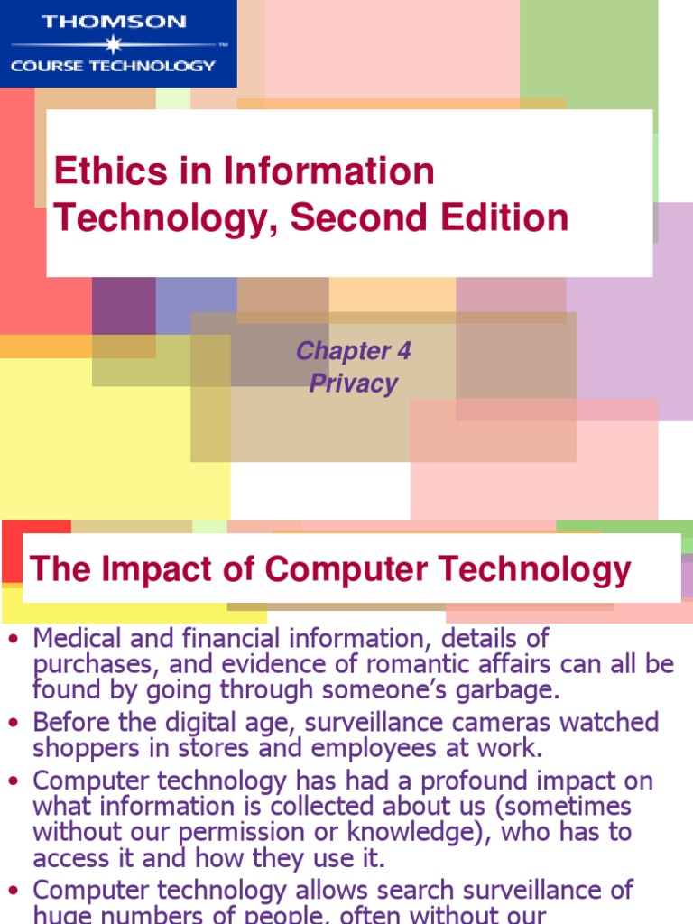 Ethics in Information Technology, Second Edition: Privacy | PDF ...