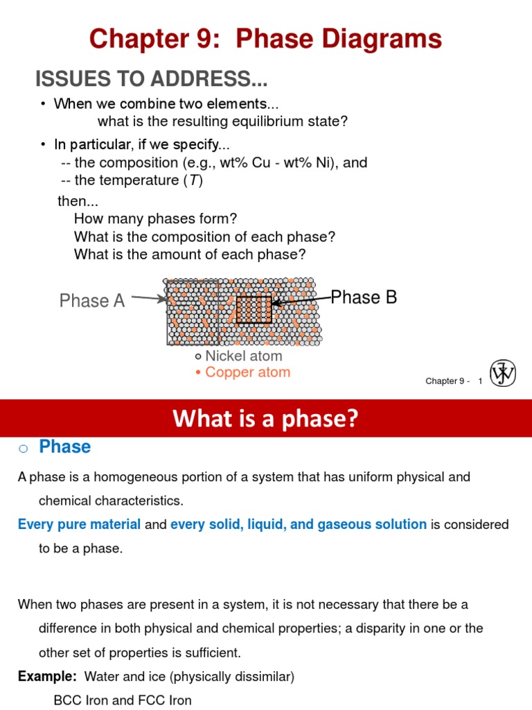 Chapter 9: Phase Diagrams: Issues To Address.. | PDF | Phase Rule ...