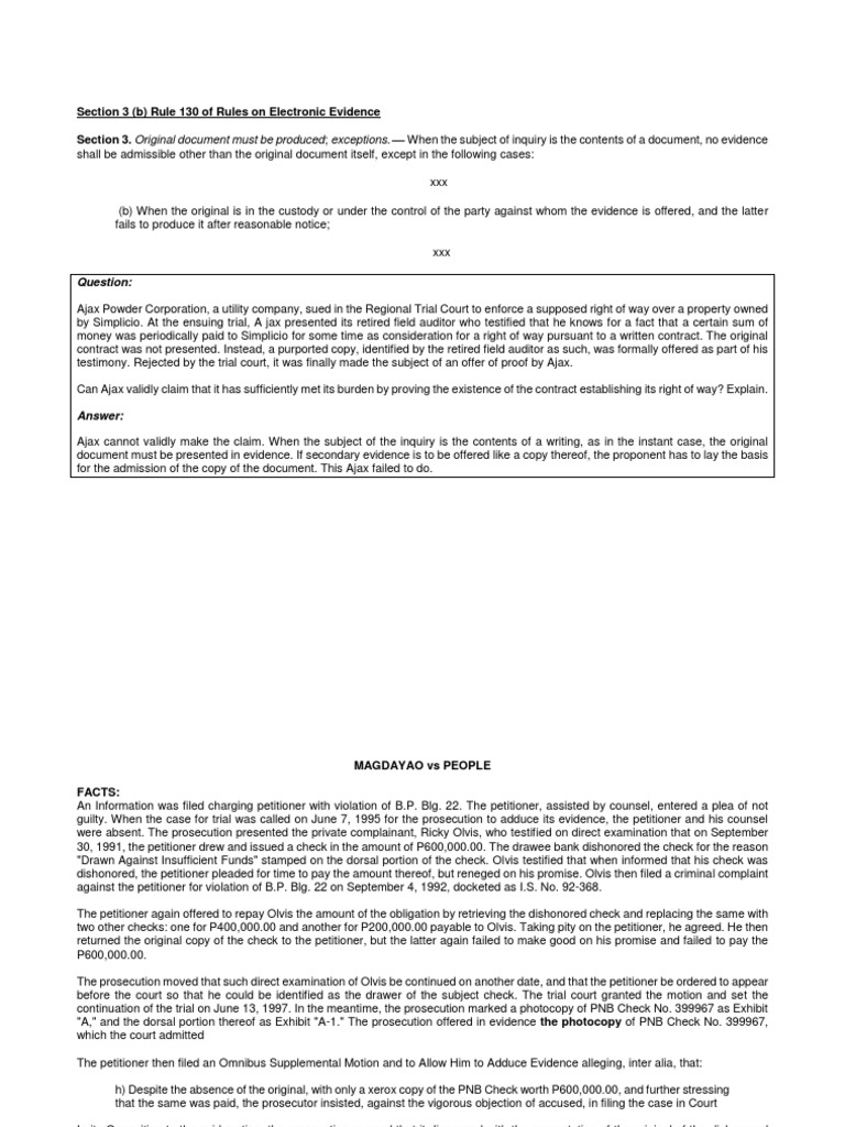 Section 3 (B) Rule 130 | PDF | Evidence | Prosecutor