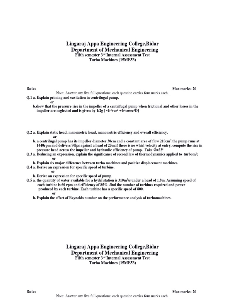 Lingaraj Appa Engineering College, Bidar Department of Mechanical ...