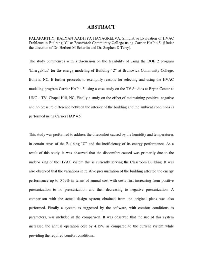 HAP Case Study PDF | PDF | Hvac | Heat Transfer