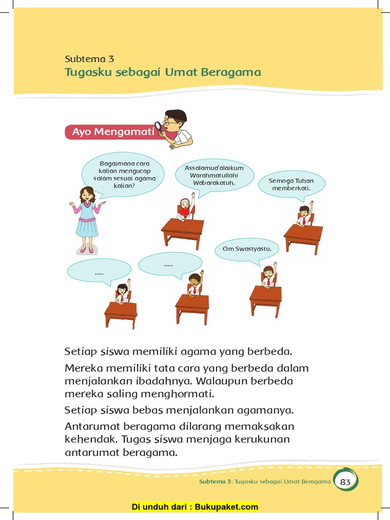 Subtema 3 Tugasku Sebagai Umat Beragama PDF | PDF | Ilmu Sosial | Agama & Spiritualitas