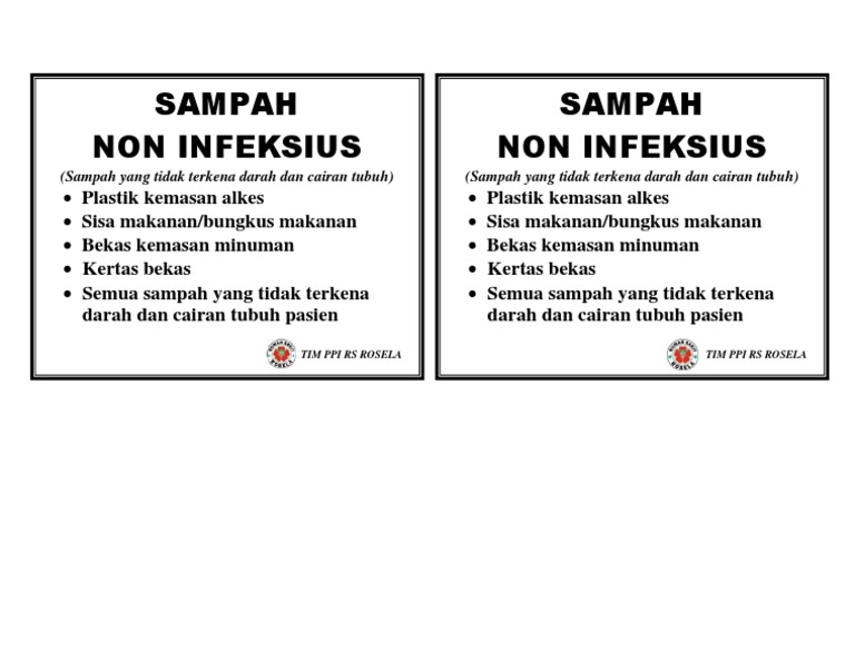 Label Sampah Non Infeksius | PDF