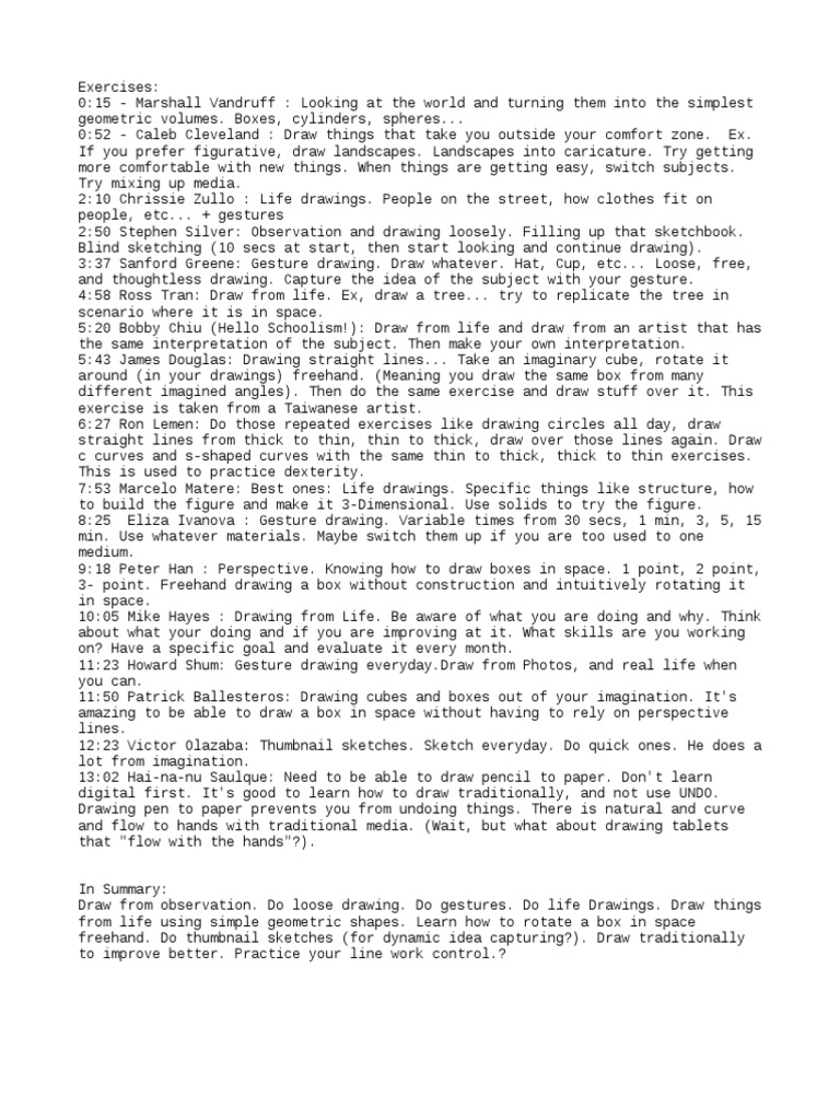 Drawing Exercises | PDF | Drawing | Geometry