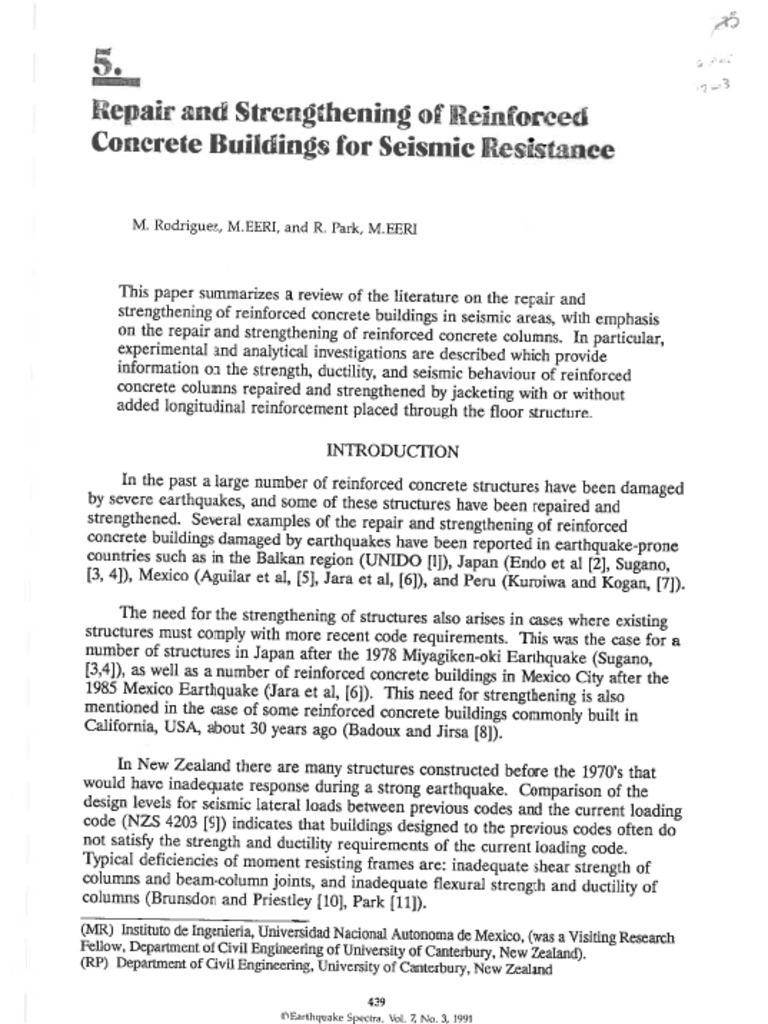 203 Repair Strengthening Reinforced Concrete Buildings PDF | PDF