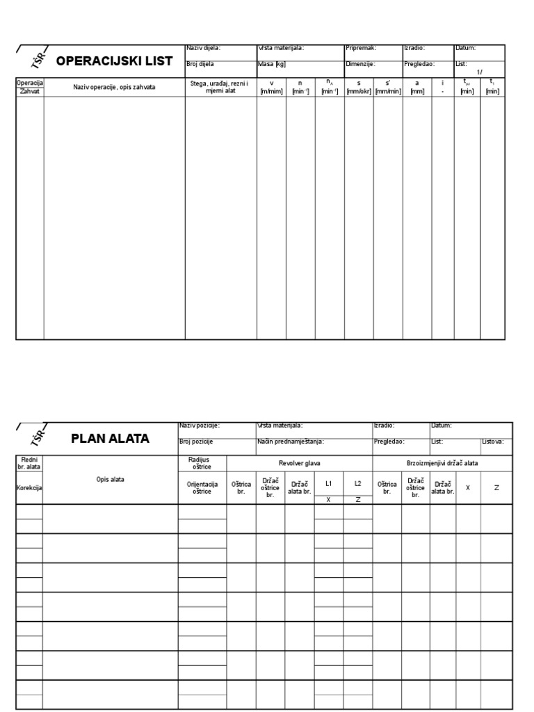 Tehnoloska Dokumentacija | PDF