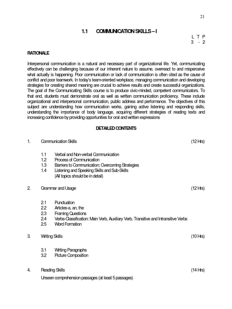Communication Skills - Understanding Verbal and Non-Verbal Cues | PDF ...