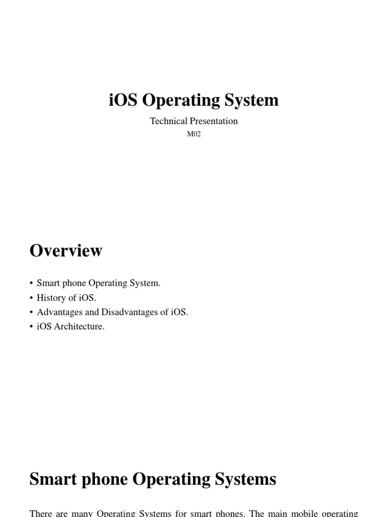 IOS Operating System Presentation | PDF