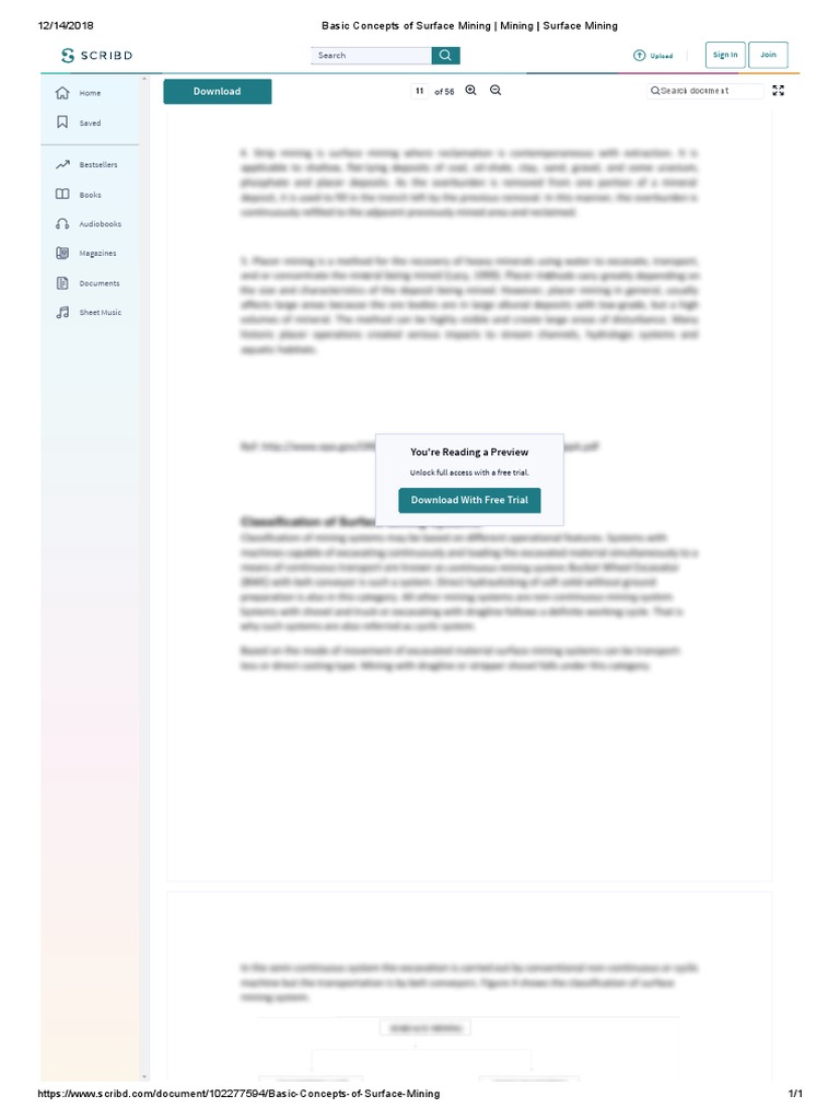 Overview of Surface Mining Methods | PDF | Surface Mining | Mining