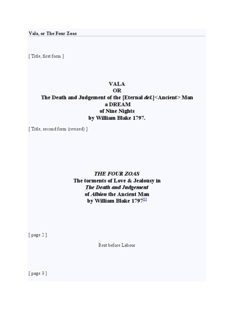 Vala OR The Death and Judgement of The (Eternal Del.) Man of Nine ...