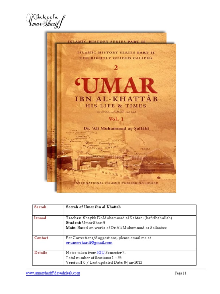 Saheefa Umar Ibn Al Khattab V1.0 | PDF | Umar | Ali