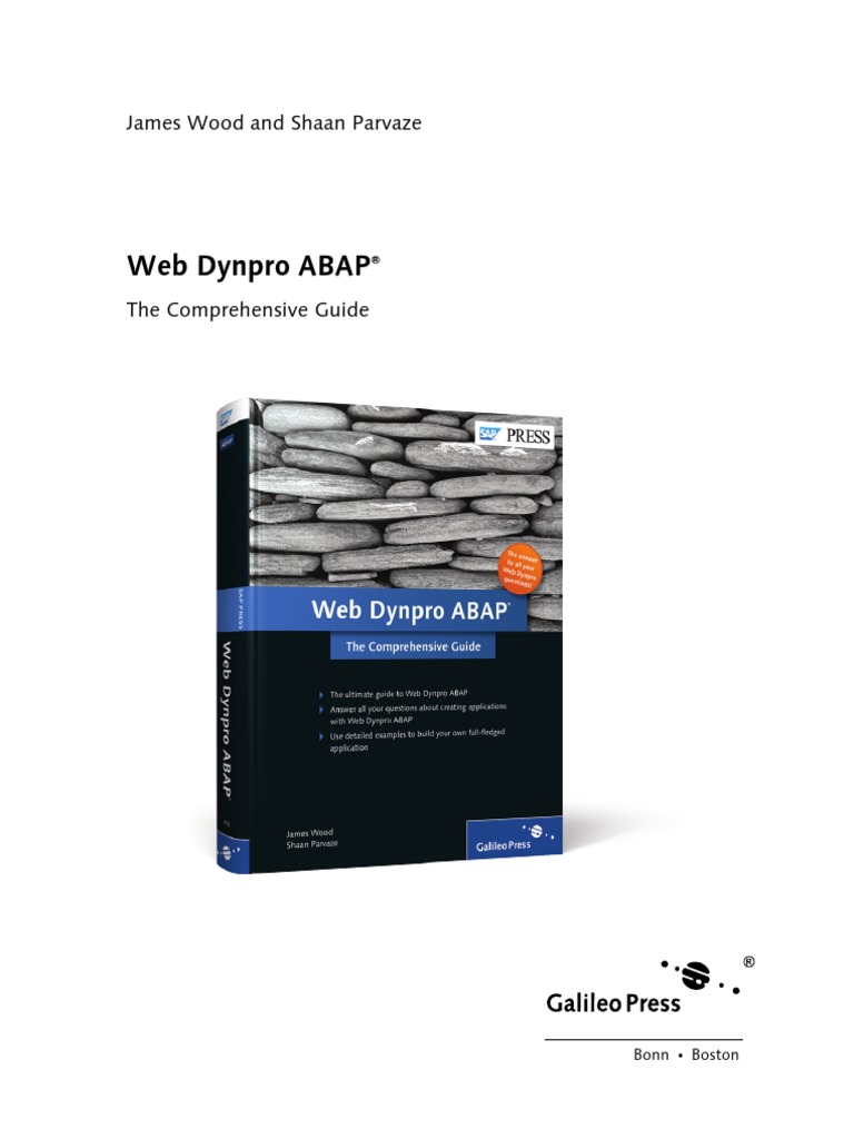 Web Dynpro ABAP: James Wood and Shaan Parvaze | PDF | Application Programming Interface ...