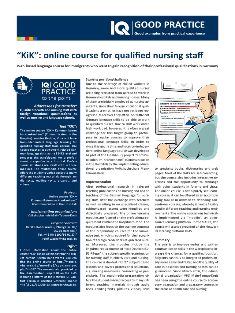 German Language Course for Nurses | PDF | Educational Technology | Nursing