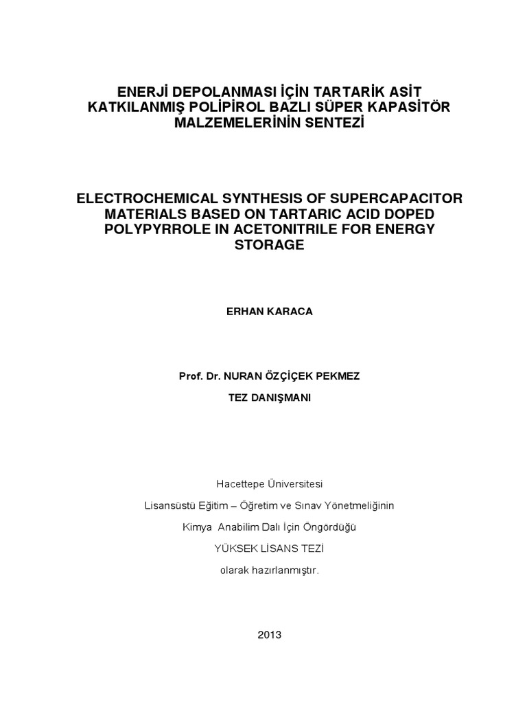 Polipirol Süperkapasitör | PDF