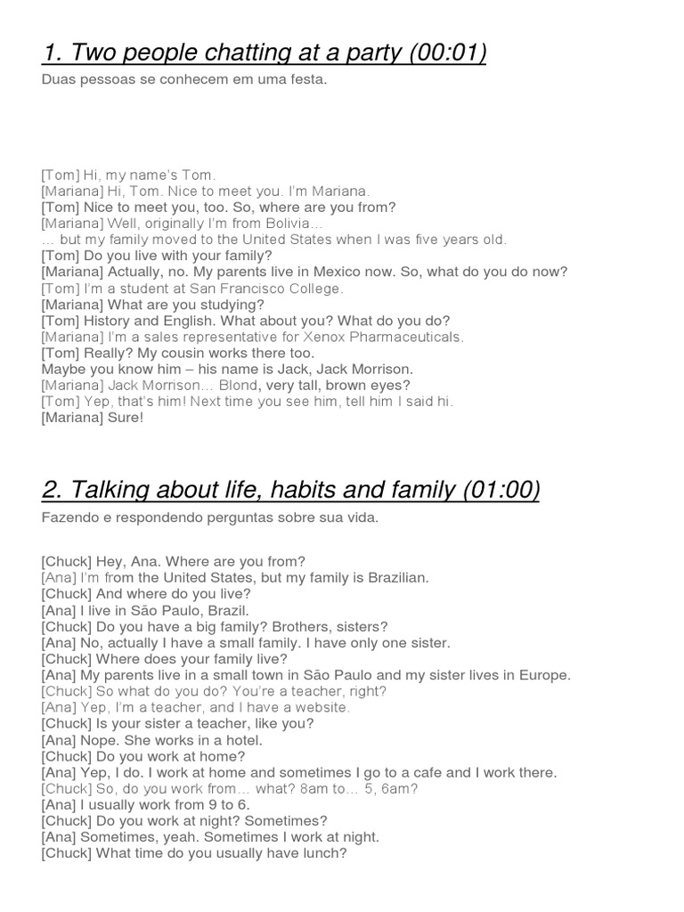 Basic English Dialogues for Beginners | PDF | Food And Drink | Foods
