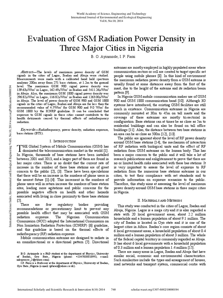Fact Sheet | PDF | Base Station | Electromagnetic Radiation