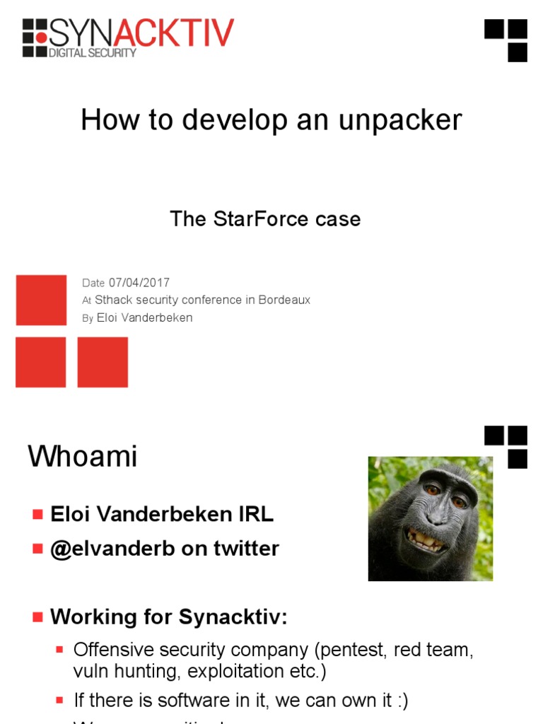 Unpacking Starforce Synacktiv | PDF | Information Technology Management | System Software