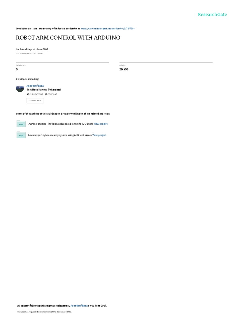 Robot Arm Control With Arduino 3 | PDF | Cartesian Coordinate System ...