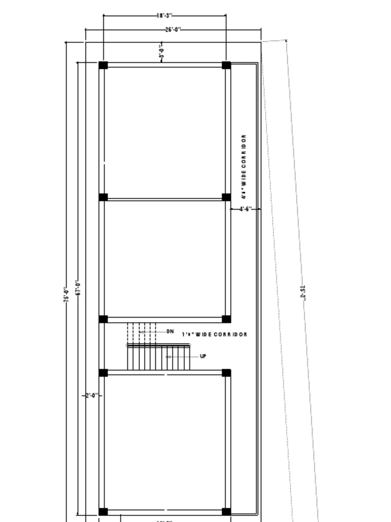 Floor plan layout for a two-story commercial building with dimensions | PDF