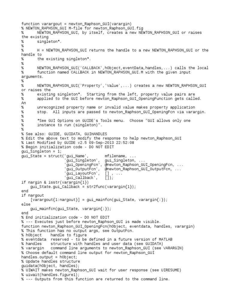 Gui Newton Raphson | PDF | Object (Computer Science) | Command Line Interface