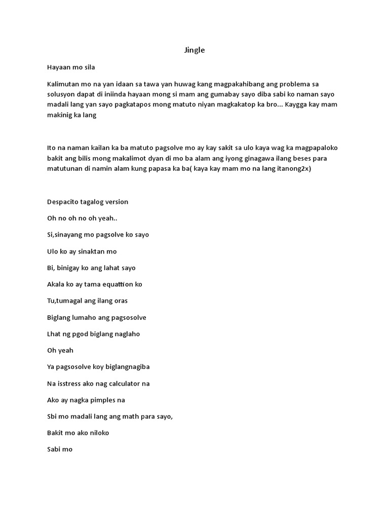 Jingle of Math | PDF