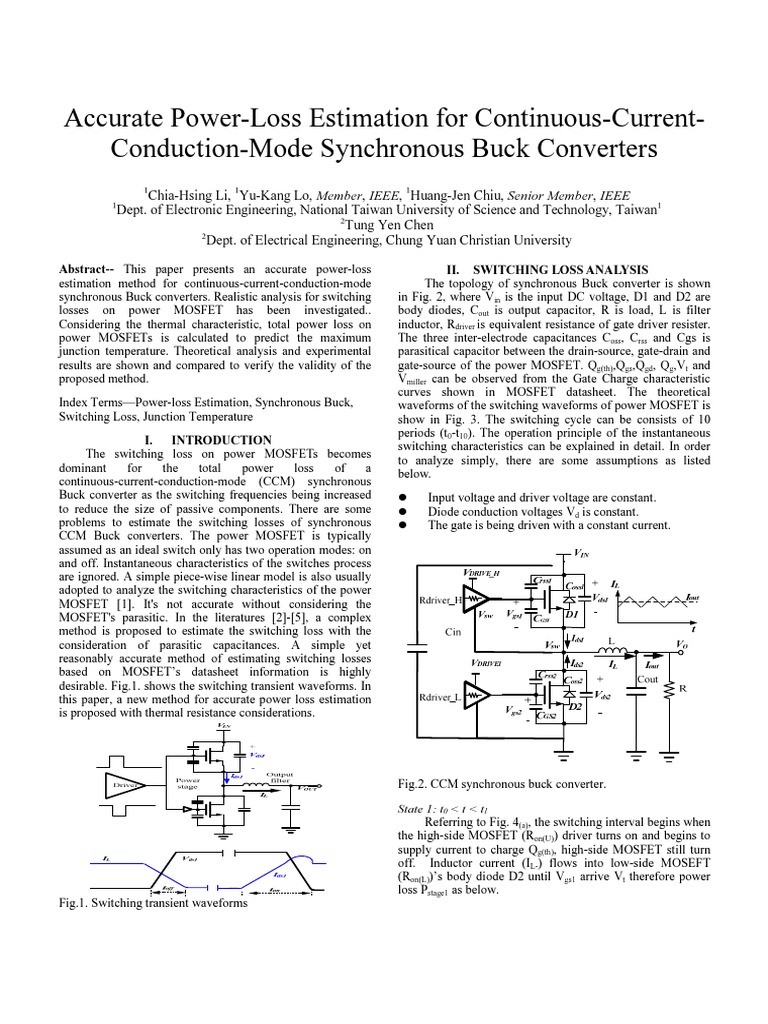 19 - Capacitance Contribution To Synchronous Buck Converter Losses ...