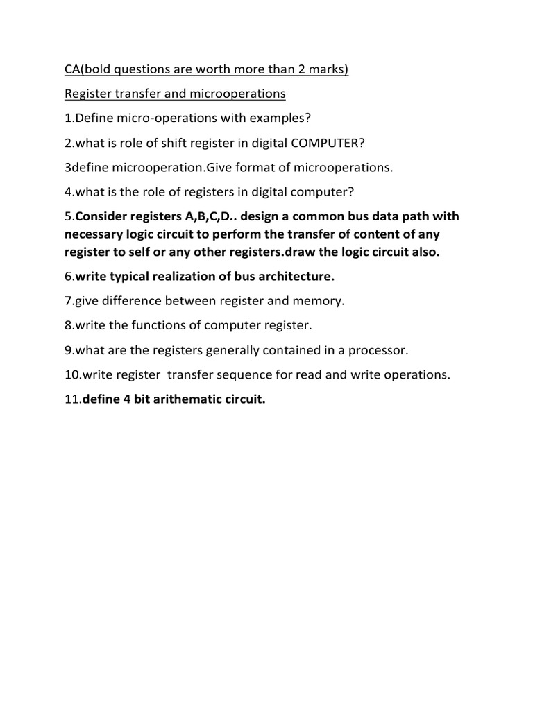 CA Notes | PDF | Bit | Electronic Design