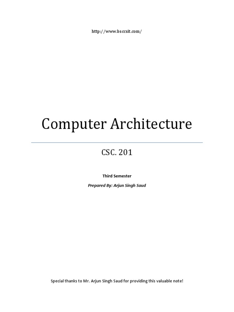 Computer Architecture | PDF | Central Processing Unit | Binary Coded Decimal