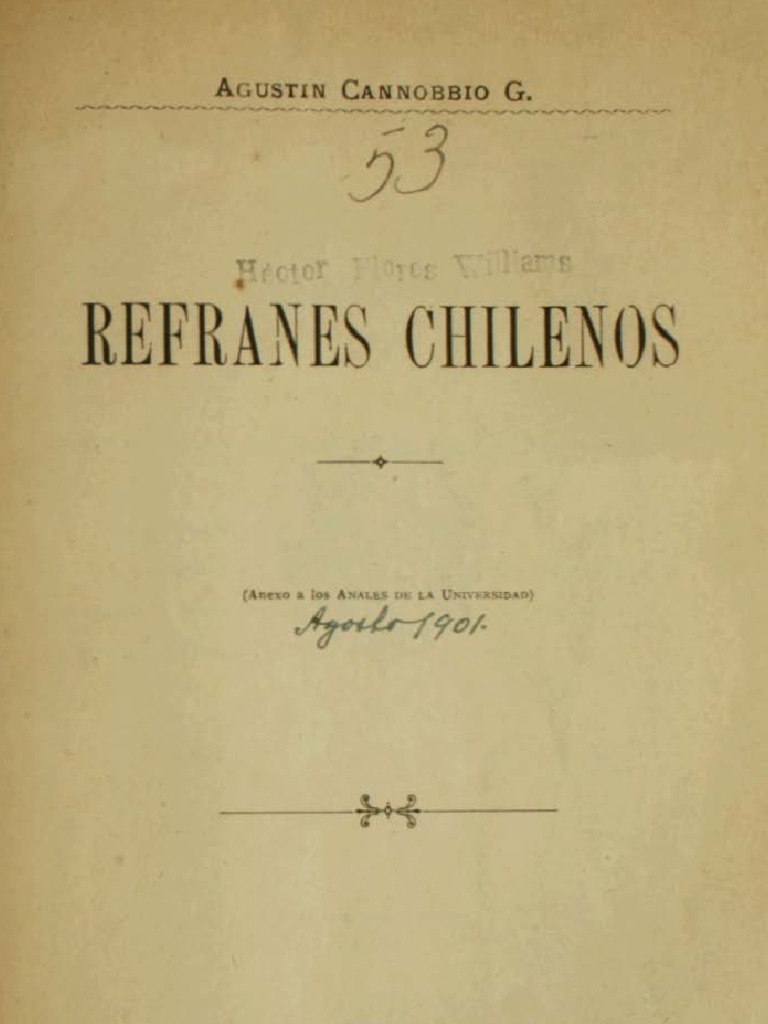 Refranes Chilenos | PDF | Proverbio