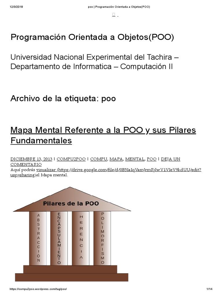 Poo - Programación Orientada A Objetos (POO) | PDF | Objeto (informática) | Programación ...