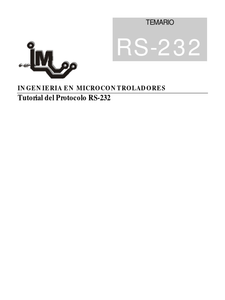 Serial RS232 | PDF | Microcontrolador | Transmisión de datos