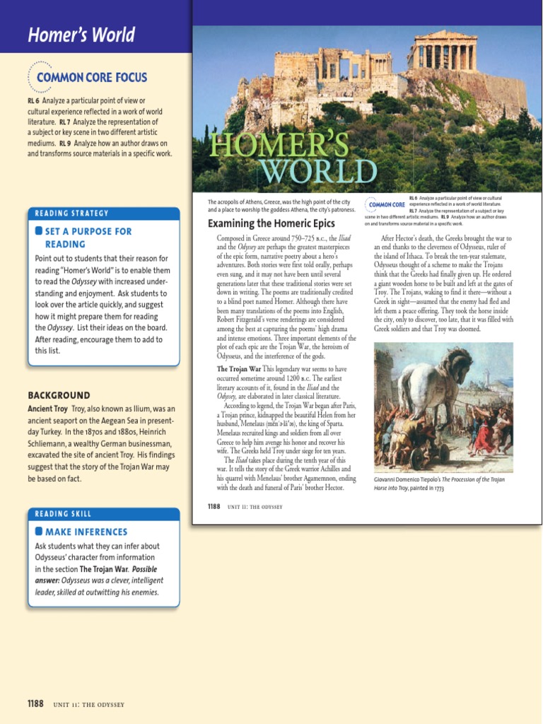 Homers World PDF | PDF | Odyssey | Odysseus