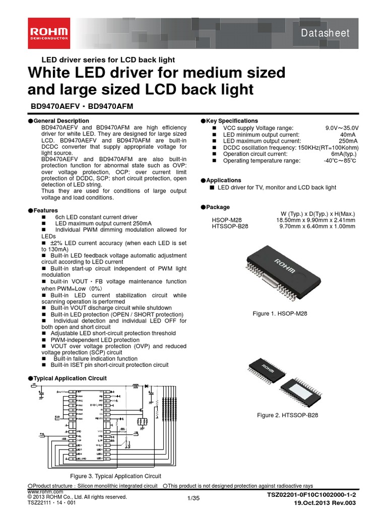 Bd9470xxx e | PDF | Light Emitting Diode | Direct Current