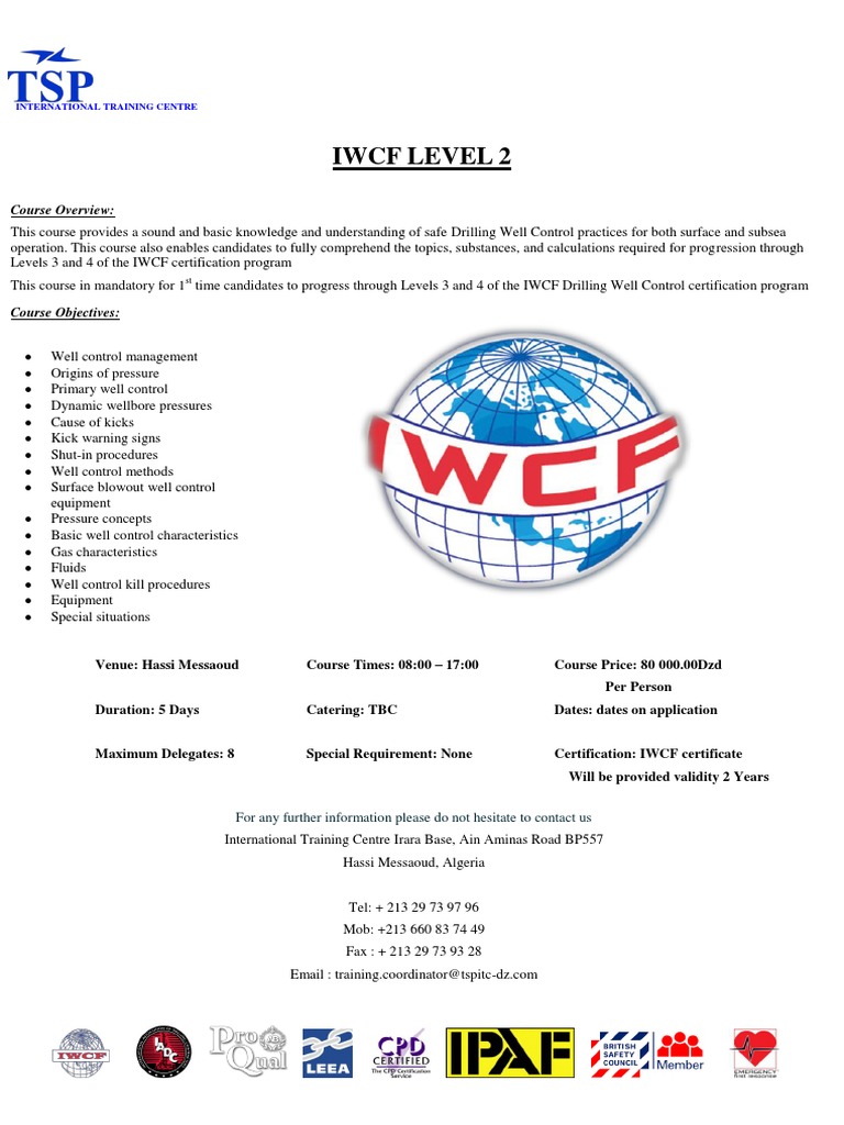 IWCF Level 2 Well Control Course | PDF