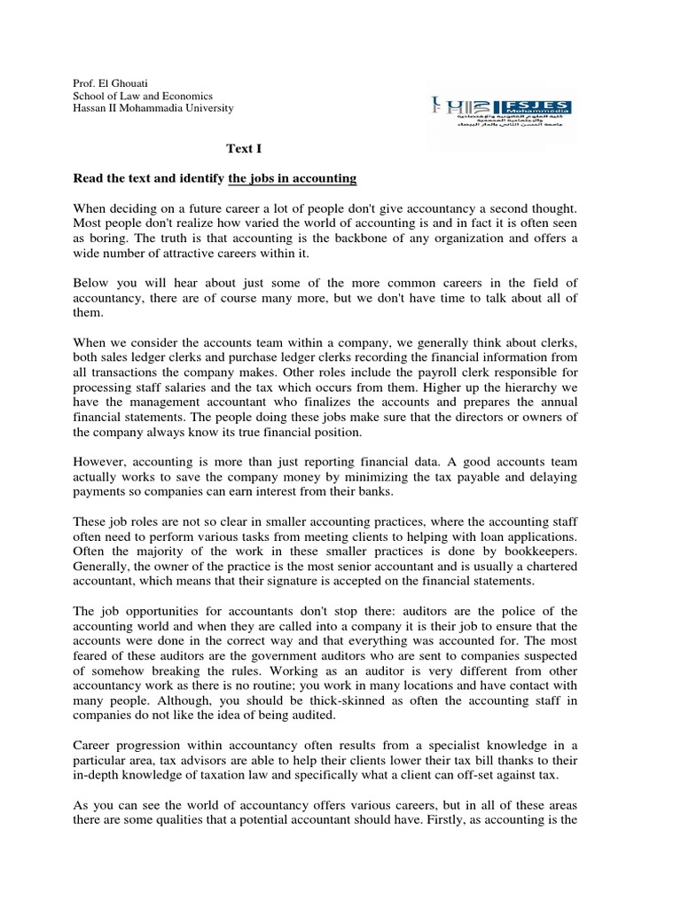 Accounting Careers Overview | PDF | Bookkeeping | Accounting