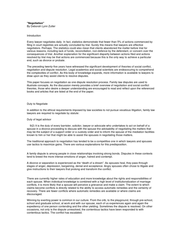 Negotiation | Download Free PDF | Negotiation | Risk