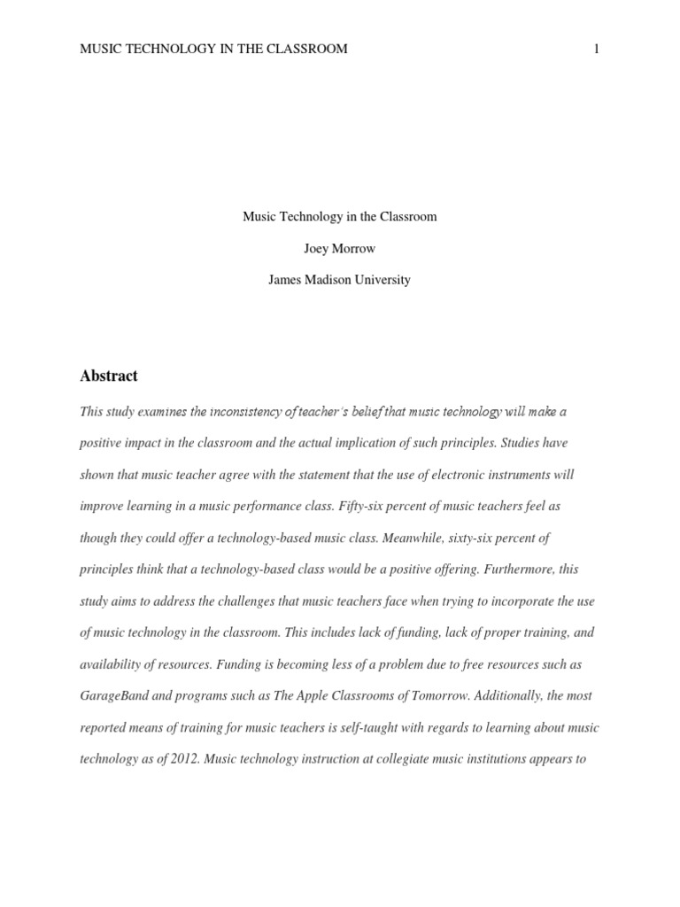 Music Technology in The Classroom | PDF | Music Education | Classroom
