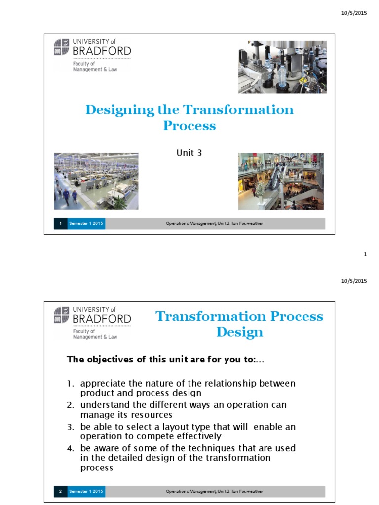 L3 - Transformation Process | PDF | Operations Management | Business