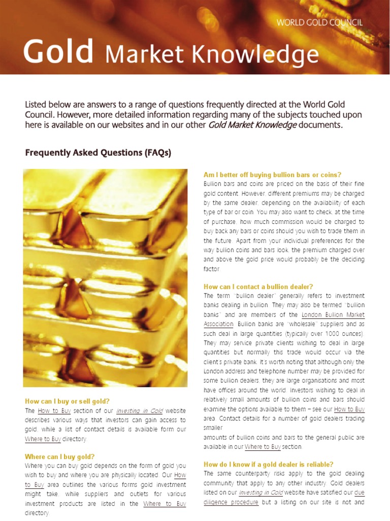 Buying and Selling Gold Guide | PDF | Currency | Securities (Finance)