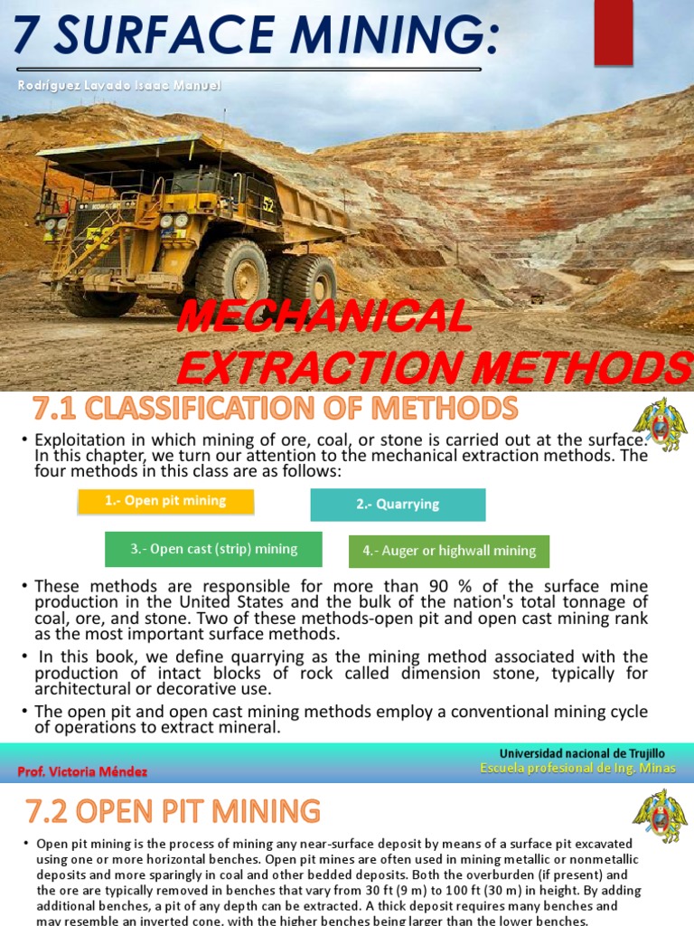 Mechanical Extraction Methods: Rodríguez Lavado Isaac Manuel | PDF ...