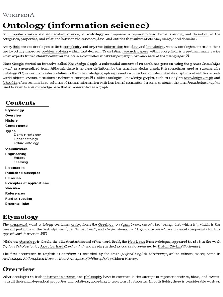 Onthol | PDF | Ontology (Information Science) | Knowledge Representation