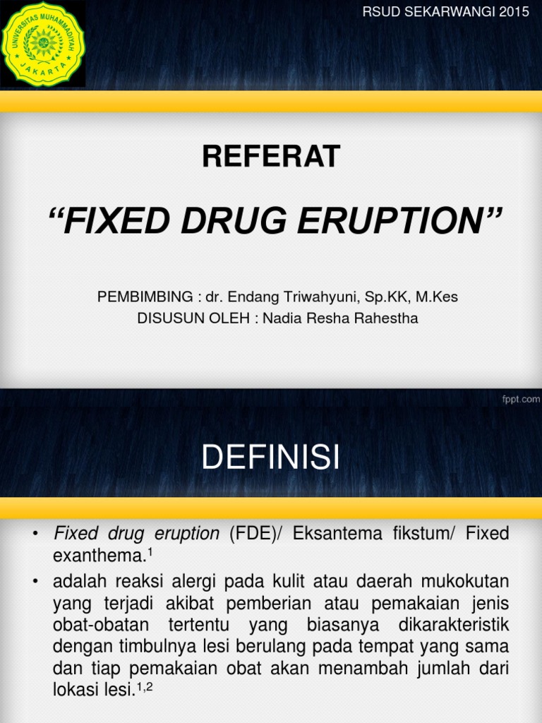 Fixed Drug Eruption | PDF