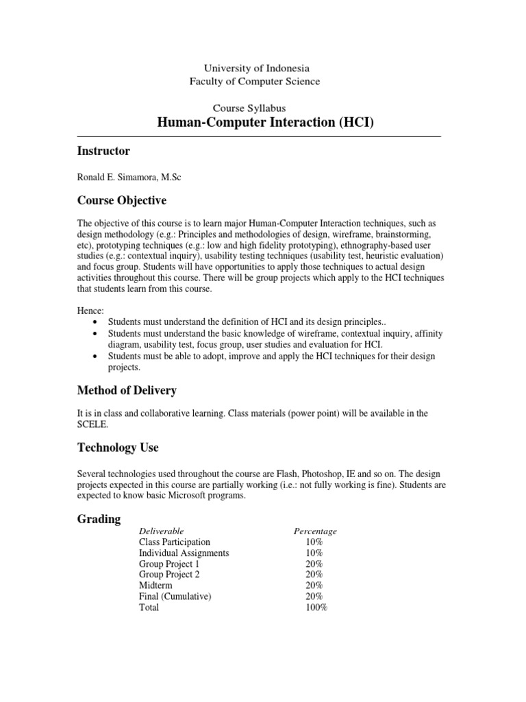 Human Computer Interaction KI UI | PDF | Usability | Human–Computer Interaction
