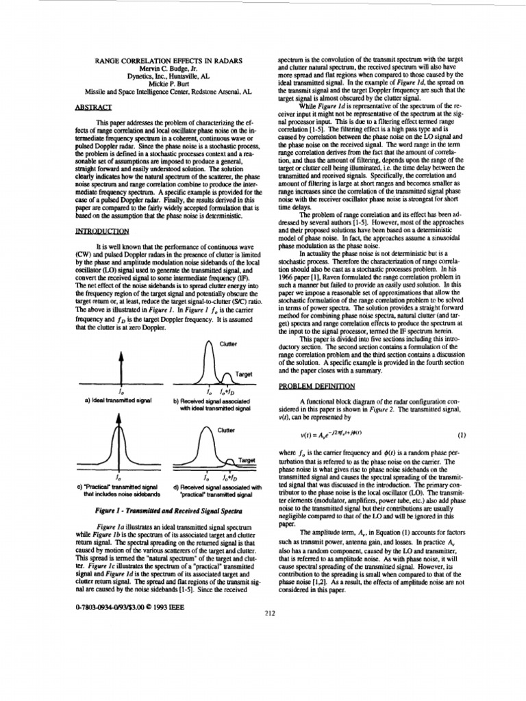 Radar Range Correlation Analysis | PDF | Radar | Spectral Density